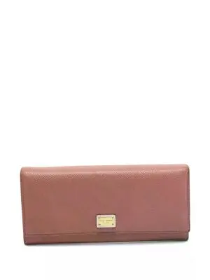 Dolce & Gabbana 2024 Logo-plaque Wallet - Pink