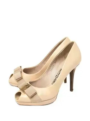 FERRAGAMO 95mm Vara Peep-toe Pumps