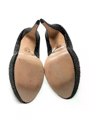 GINA 145mm Crystal-embellished Pumps