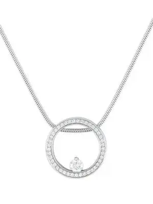 Movado 18k Gold Diamond Pendant Necklace - White