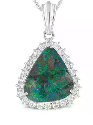 LB EXCLUSIVE Platinum, Diamond, And Opal Necklace