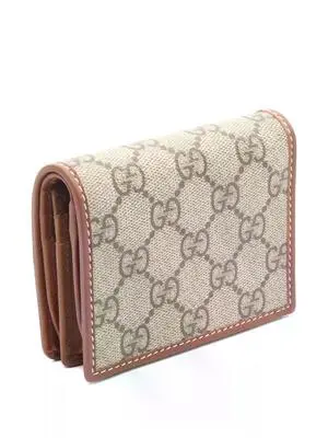 Gucci Small Gg Supreme Wallet - Brown