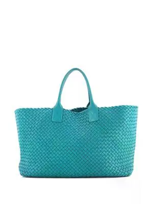 Bottega Veneta Cabat Intrecciato Nappa Medium Tote Bag - Blue
