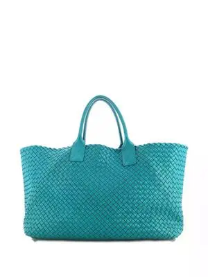Bottega Veneta Cabat Intrecciato Nappa Medium Tote Bag - Blue