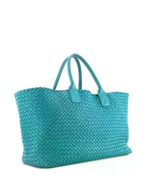 Bottega Veneta Cabat Intrecciato Nappa Medium Tote Bag - Blue