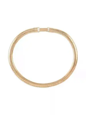 SUSAN CAPLAN 1980s Textured Flex Necklace - Gold