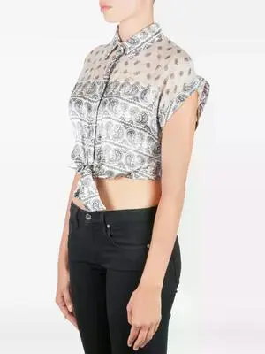 Pierre Balmain Paisley-print Silk Top