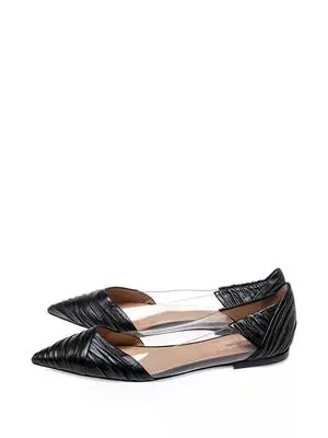 Valentino Garavani Leather Draped Flats