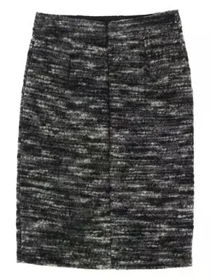 Gucci 2010s Logo Plaque Pencil Skirt