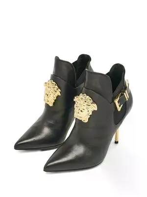 Versace Medusa Buckle Pointed-toe Stiletto Boots