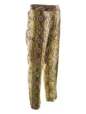 Michael Kors Snakeskin-print High-waist Trousers