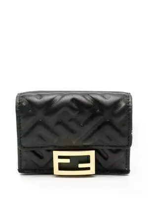 Fendi Ff-pattern Wallet - Black