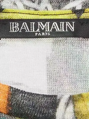Balmain Printed Linen Top