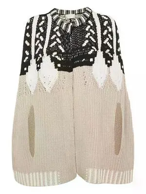 PETER PILOTTO Wool-blend Cable Knit Poncho