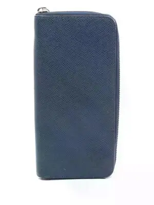 LOUIS VUITTON Vertical Leather Wallet - Blue