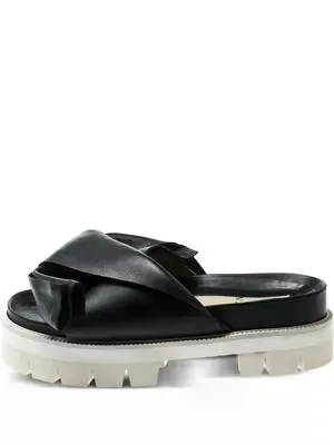 N°21 Leather Platform Slides