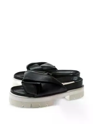 N°21 Leather Platform Slides