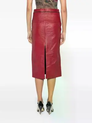 Chloé Leather Pencil Skirt