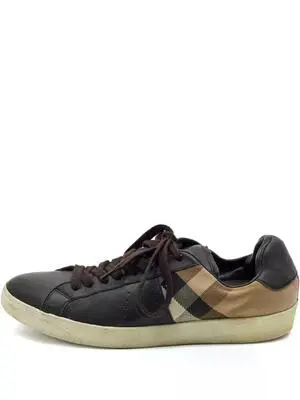 Burberry Leather Checked Sneakers