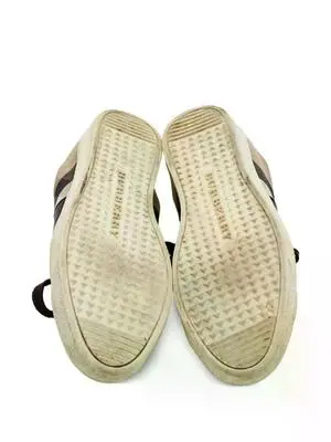 Burberry Leather Checked Sneakers