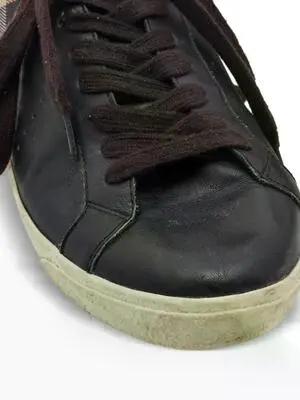 Burberry Leather Checked Sneakers