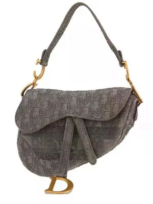 Dior Medium Saddle Oblique Handbag - Grey