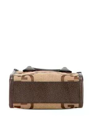 Gucci Mini Jumbo Gg Canvas Web Satchel - Brown