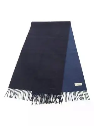 Hermès 2010s Cashmere Fringed Scarf - Blue