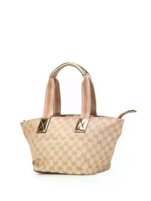 Gucci Gg Canvas Web Handbag - Brown
