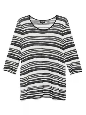 Giorgio Armani Striped Silk-blend Top