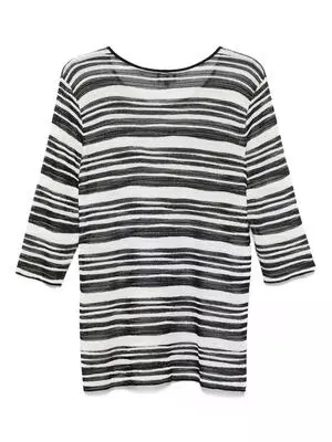Giorgio Armani Striped Silk-blend Top