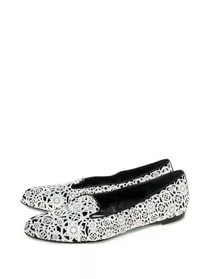 Alexander McQueen Lace-cut Ballet Flats