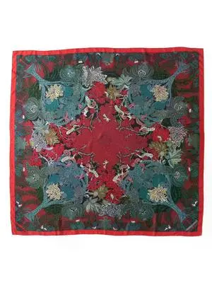 Hermès Maitre De La Foret Silk Scarf - Red