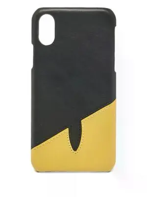 Fendi Leather Iphone X Phone Case - Black