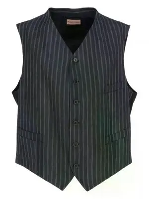 ROMEO GIGLI 1990s Striped Single-breasted Waistcoat