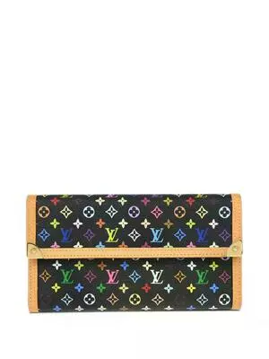 LOUIS VUITTON X Takashi Murakami 2004 Multicolor Porte Tresor International Wallet - Black