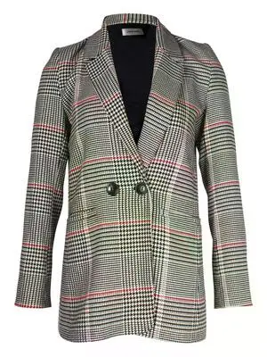 ANINE BING Plaid Double-breasted Blazer