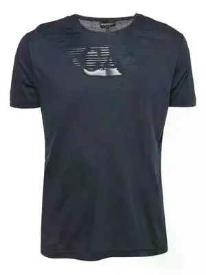 Emporio Armani Logo-print Cotton T-shirt - Blue