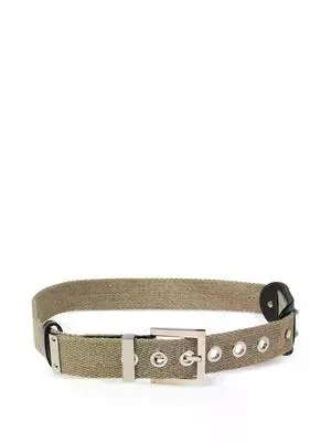 Dolce & Gabbana Leather-trim Canvas Belt