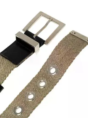 Dolce & Gabbana Leather-trim Canvas Belt
