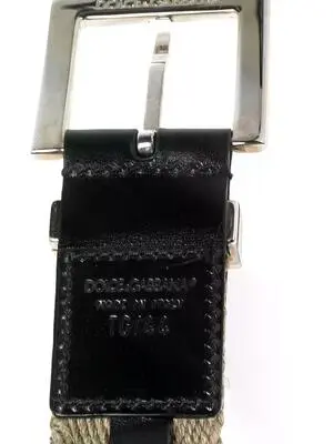 Dolce & Gabbana Leather-trim Canvas Belt