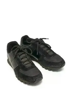 Prada Leather Panelled Sneakers