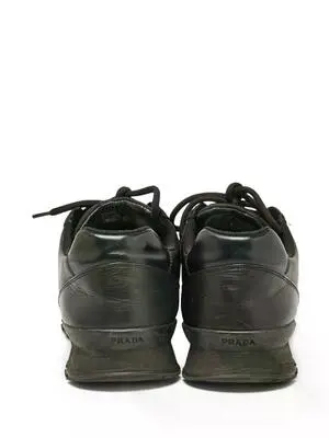 Prada Leather Panelled Sneakers