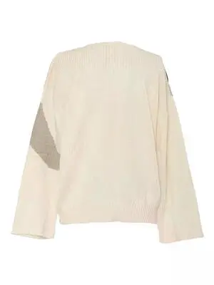 KRIZIA Patterned Intarsia Knit Sweater