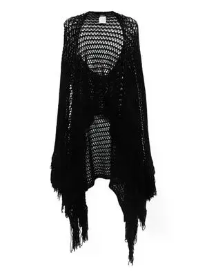 Gianfranco Ferre 1990s Fringed Scarf - Black