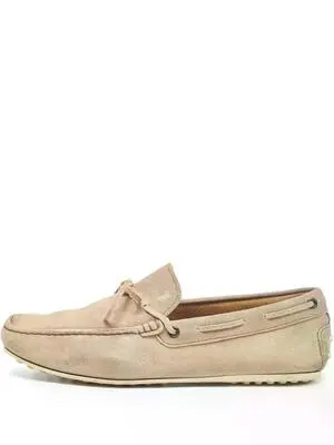 TOD'S Vintage Suede Loafers - Neutrals