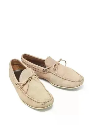 TOD'S Vintage Suede Loafers - Neutrals
