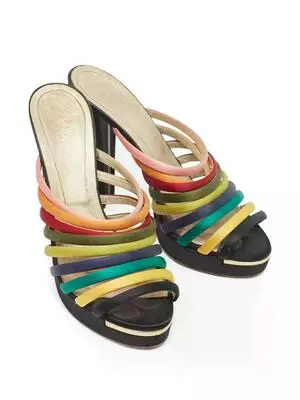 Fendi Satin Heeled Sandals