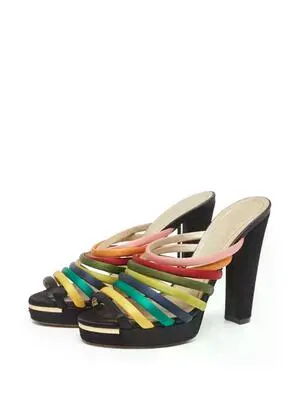Fendi Satin Heeled Sandals