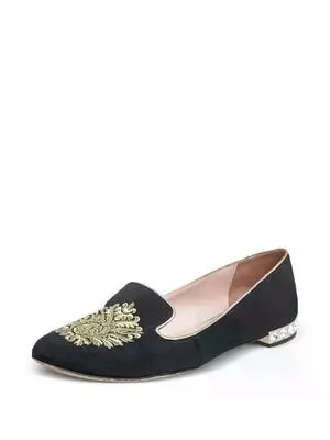 Miu Miu Embroidered Loafers